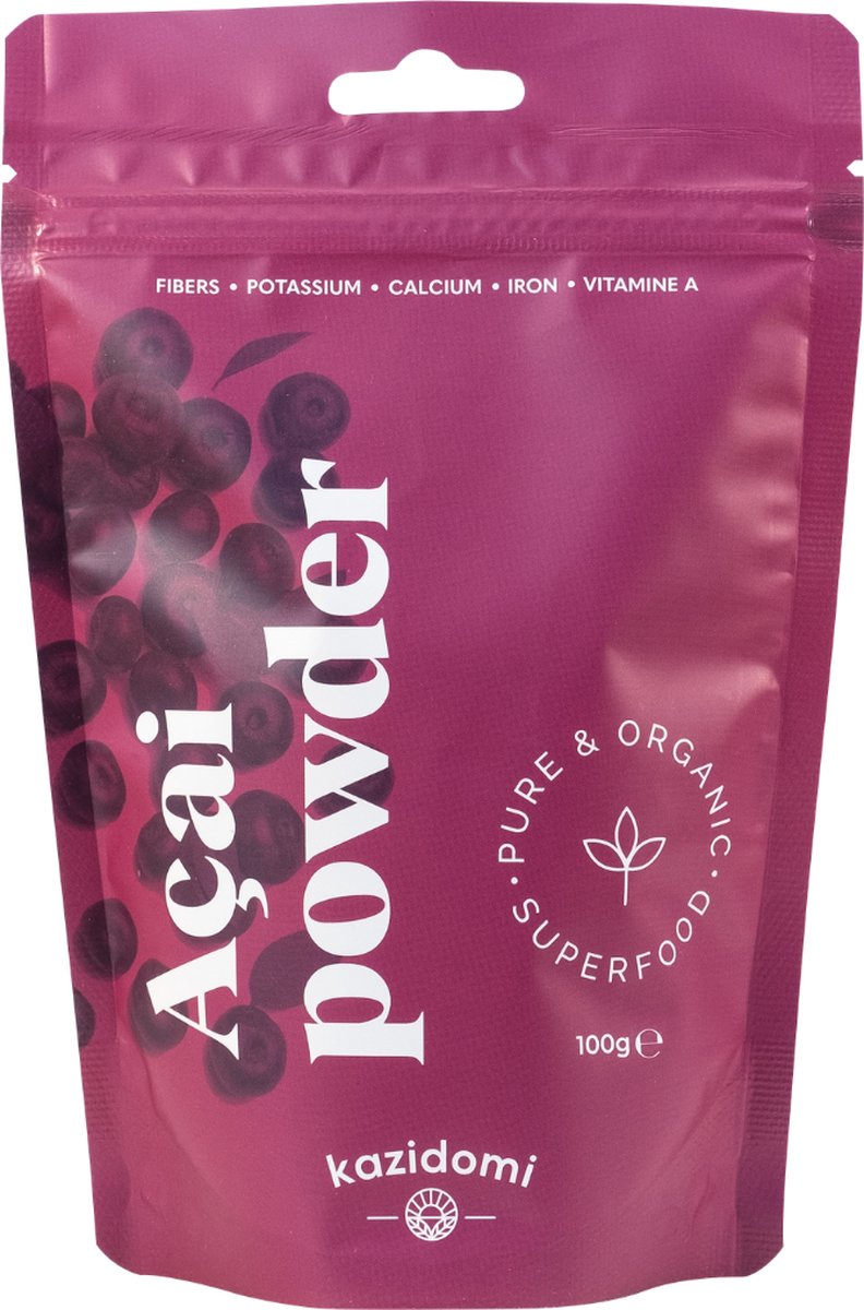 Kazidomi - Acai Poeder Bessen - Biologisch - Energieboost - Superfood ...