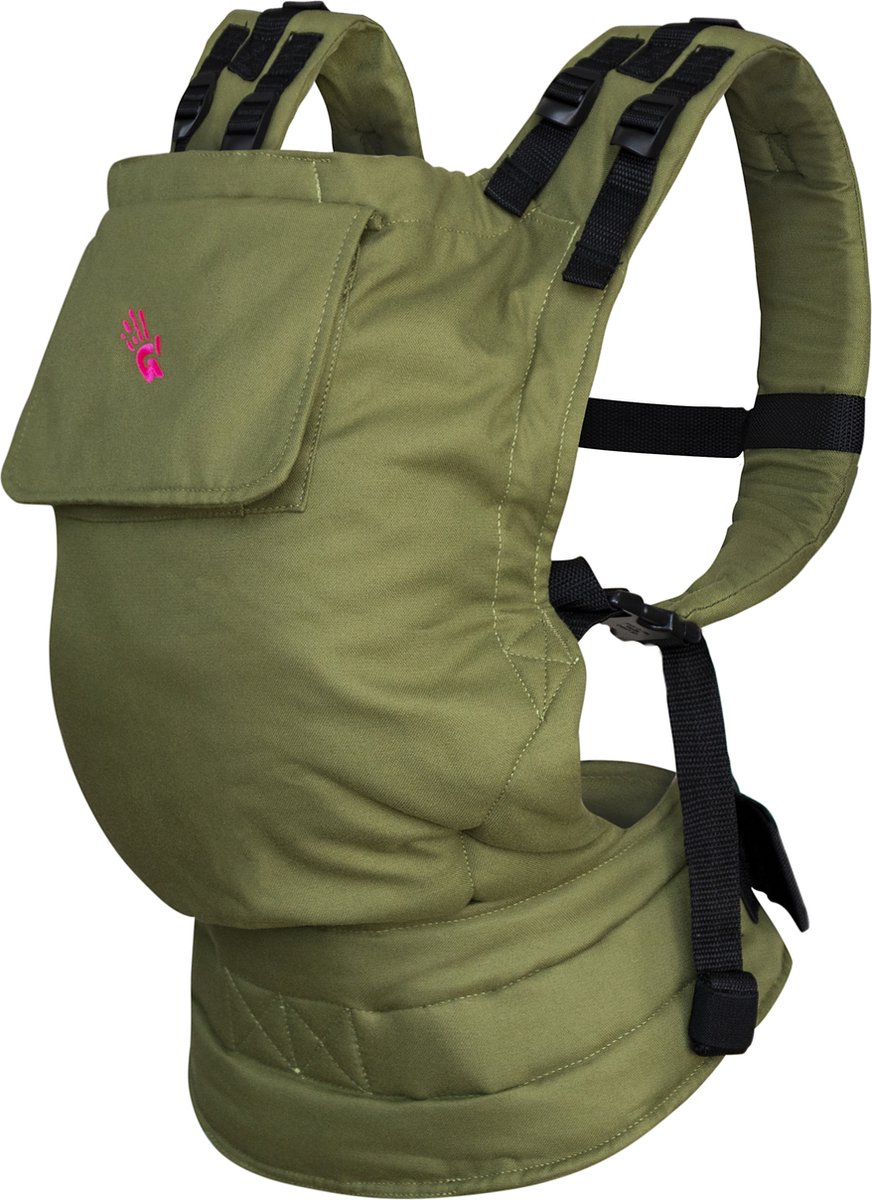 Premium draagzak baby - Kakigroen - Babydrager - Buikdrager en ...