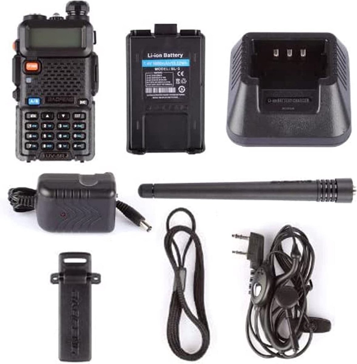 Baofeng 5R 5W Professionele Walkie Talkie Set met 128 Kanalen, 10 km ...