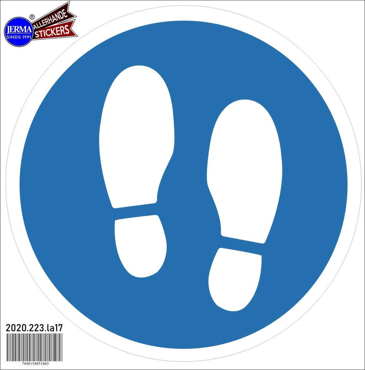 Looproute, voetstappen pictogram sticker | bol.com