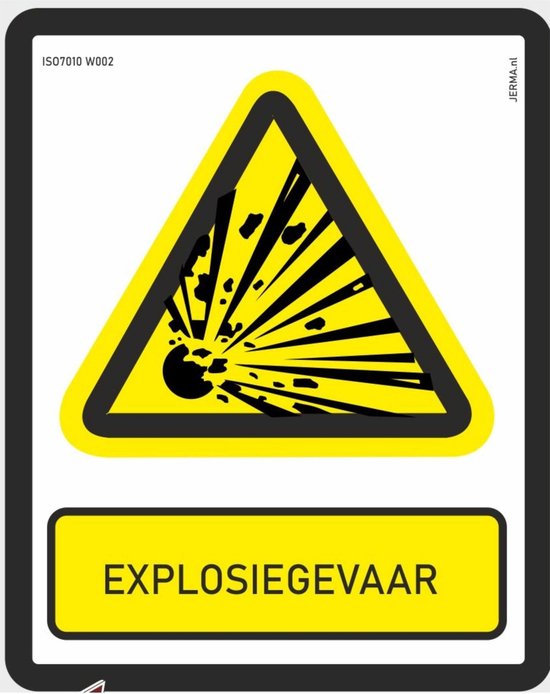Explosiegevaar sticker geel zwart. | bol.com