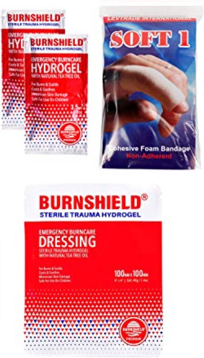 Burnshield Mini Burnkit - set met brandwondenkompres en brandwondengel ...