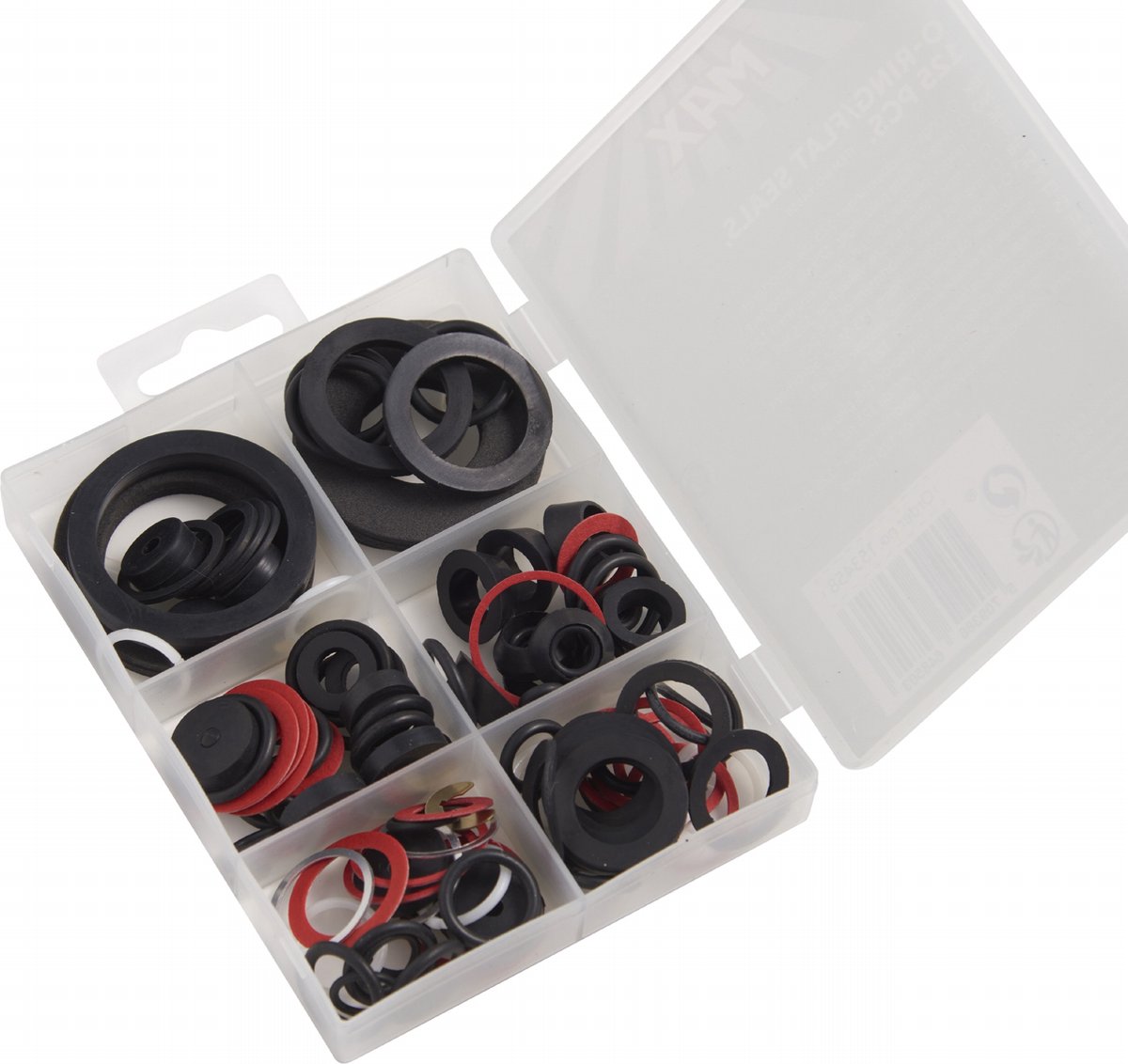 MAX Afdicht ringen Kraanrubbers vezel en O ringen assortiment 125 delig ...