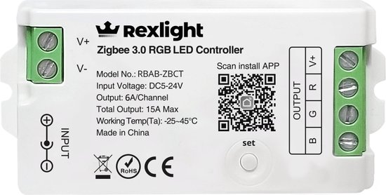 RexTech Zigbee 3.0 led controller - Voor RGB led strips - Compatibel ...