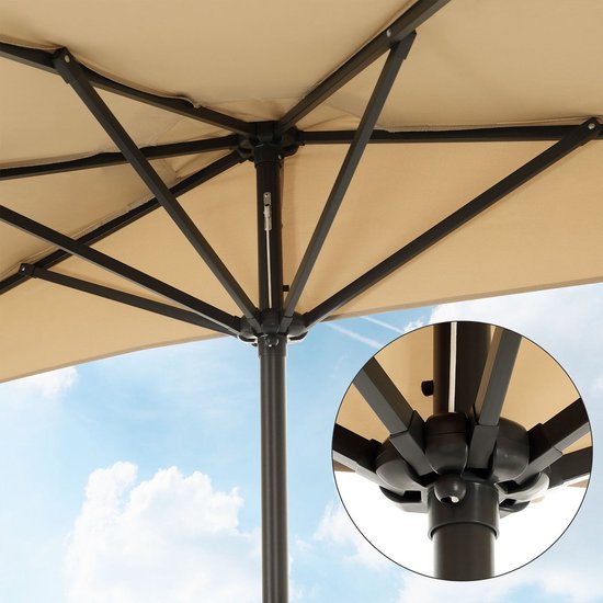 Parasol - Zonnescherm - Terras parasol - Balkonscherm - Taupe | bol.com