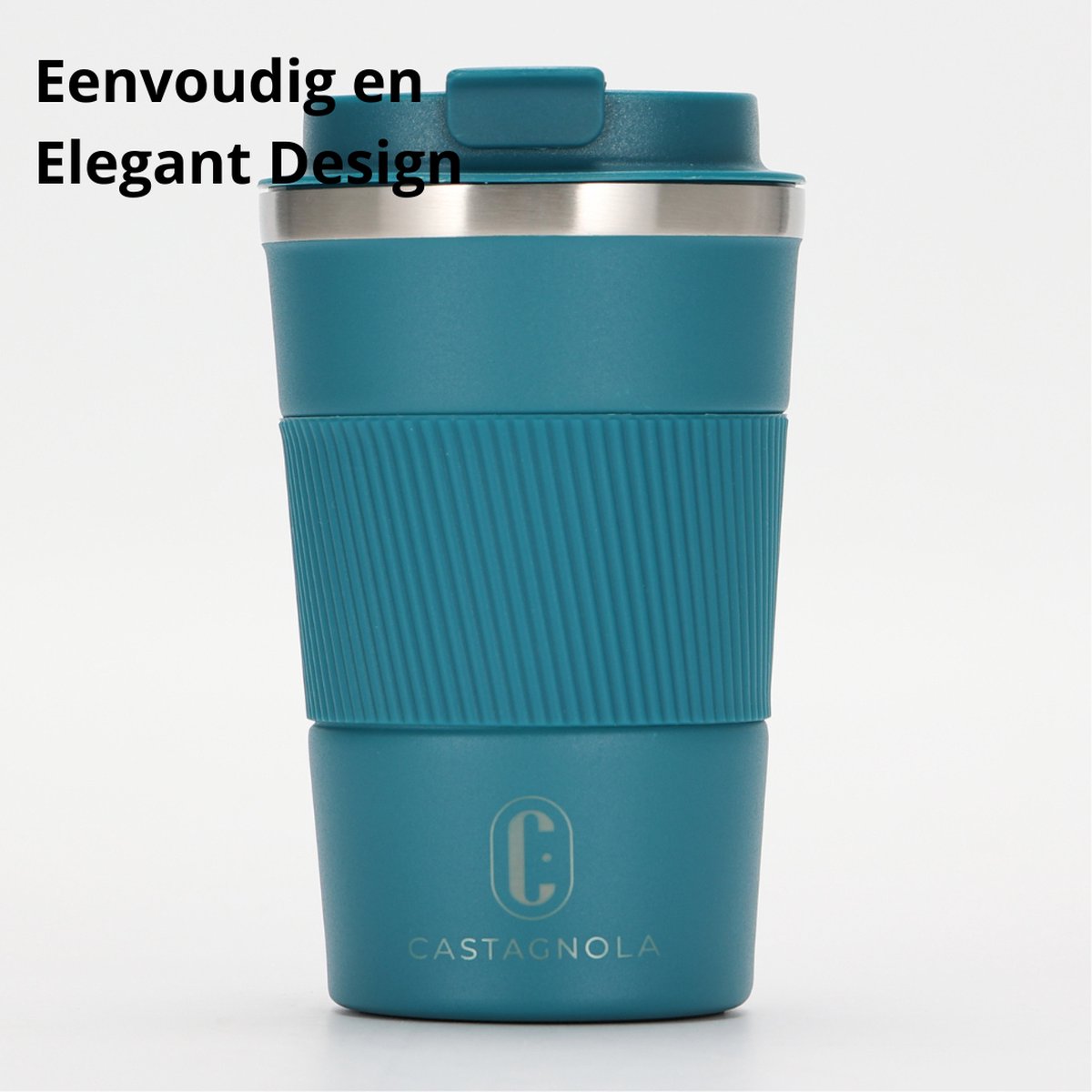 Castagnola Design RVS Koffiebeker To Go - Blauw - 380ml - Thermosbeker ...