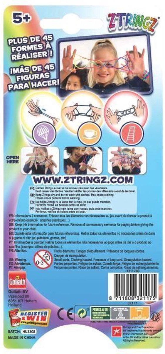 ZTRINGZ Regenboog Touw - Vingertouw - Spelen - Touwfiguren - Kinderen ...