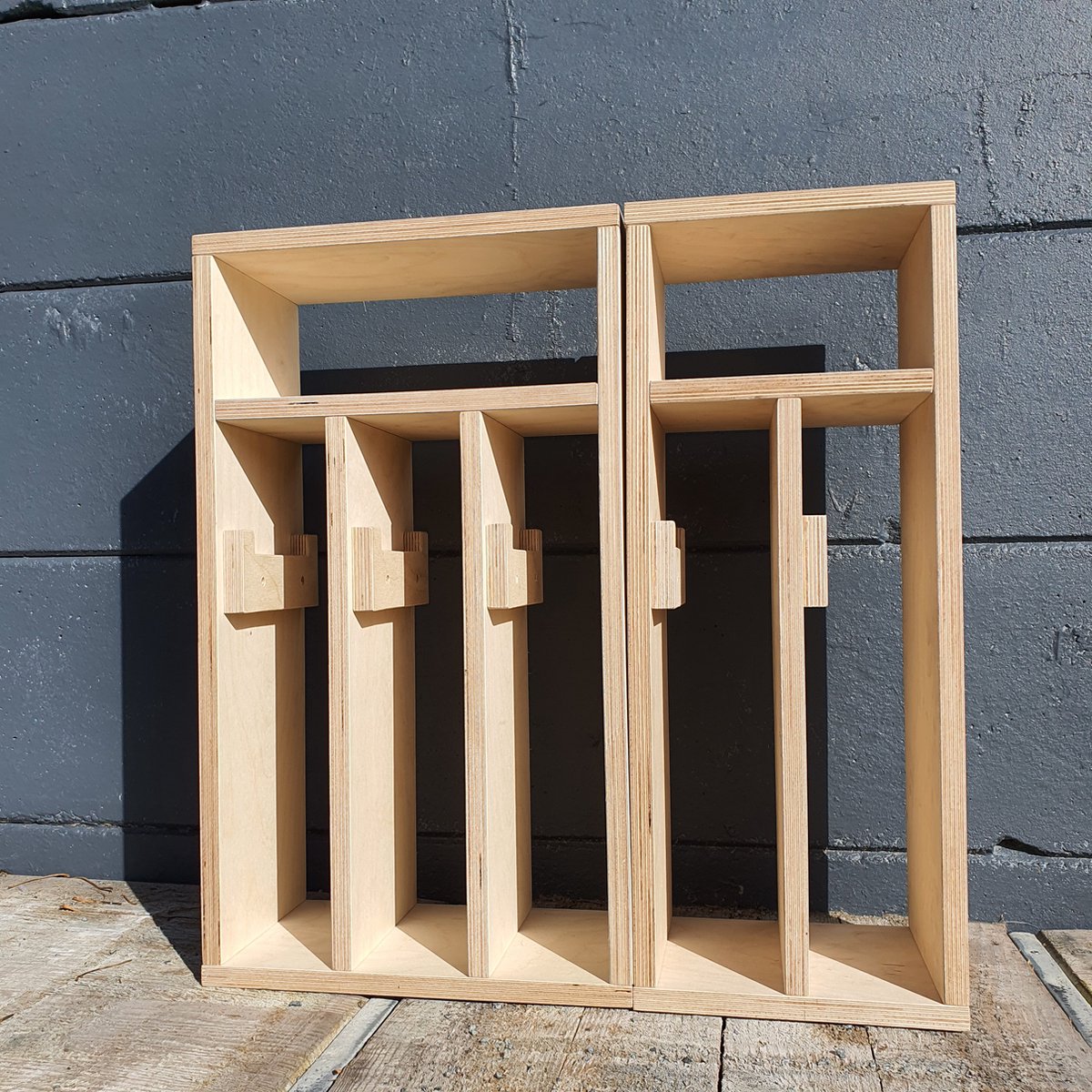 Accu Laad Station voor fietsaccu, hout, schakelbaar, modulair, kast ...