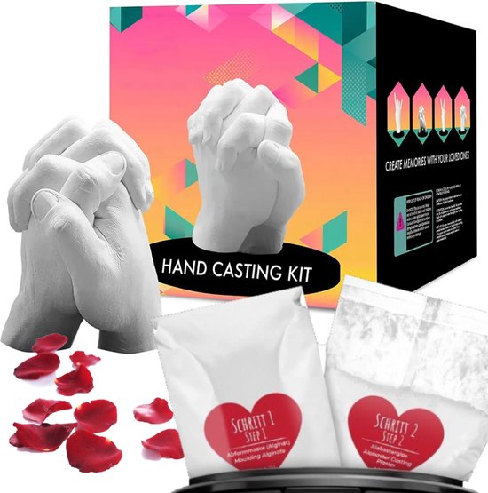 Valentijn modelgips complete set - gipsafdruk handen volwassenen ...