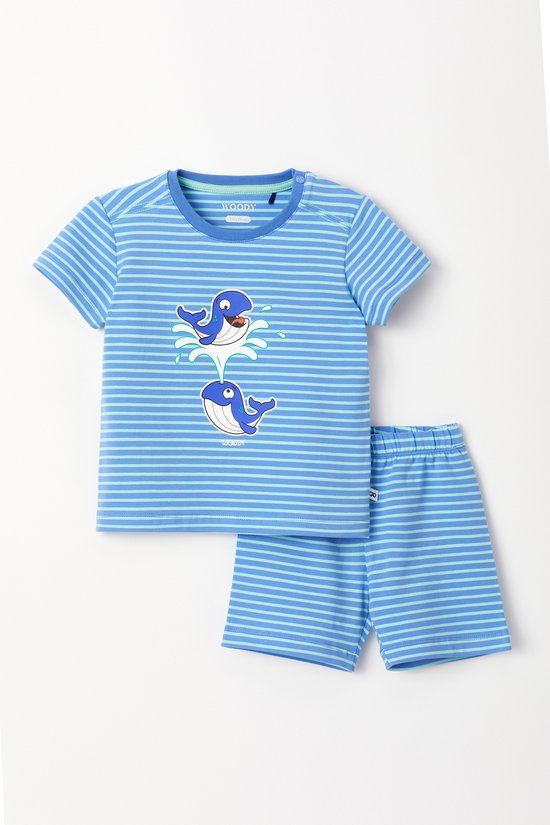 Woody pyjama jongens - blauw - walvis - 231-3-PZA-Z/913 - maat 62 | bol.com