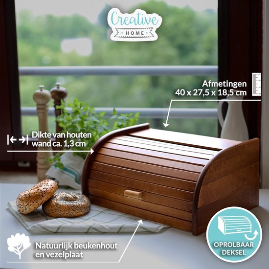 Brood Opslag Container met Deksel - brooddoos , Broodbak | bol