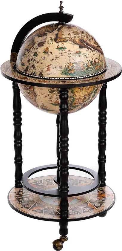 karaf -Huisbar barwagen - wereldbol bar uit de zestigde eeuw - Home bar ...