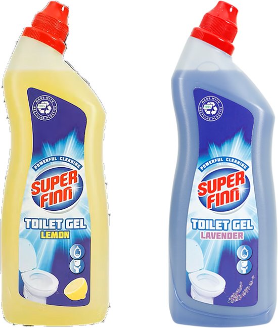 Superfinn Toiletreiniger gel Lemon 750 ml + Lavendel 750ml | bol