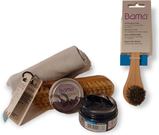 Bama Set Schoensmeer Gladleer Schoen Crème Blauw Combi Deal Gift box ...