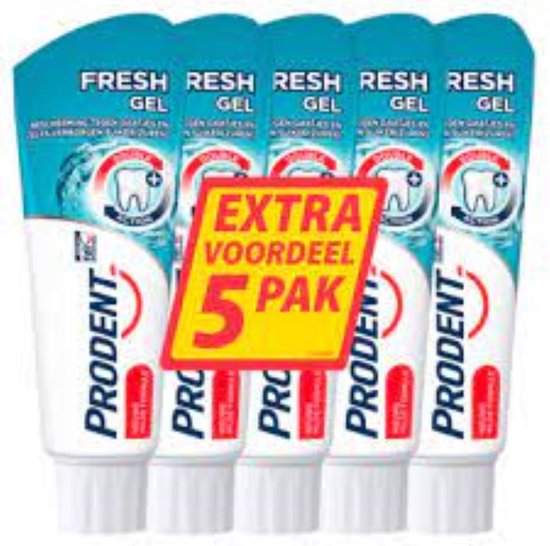 Prodent Tandpasta Fresh Gel 5 x 75 ml | bol