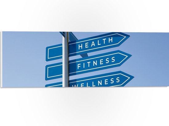 PVC Schuimplaat- ''Health, Fitness & Wellness'' Wegwijzer Bordjes ...