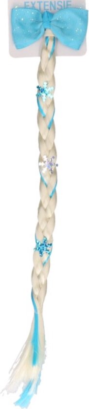 Elsa frozen vlecht blauwe strik vlecht met ijs ster Disney frozen blauw ...