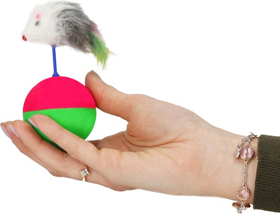 Springos Kattenspeeltjes - Kattenspeelgoed - Bal met Muis - Multicolor ...
