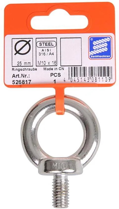 ProPlus Ringschroef M10 - A4 RVS Aisi 316 | bol