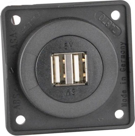 Berker Contactdoos 2x USB Lader 12V Inbouw Zwart Mat | bol
