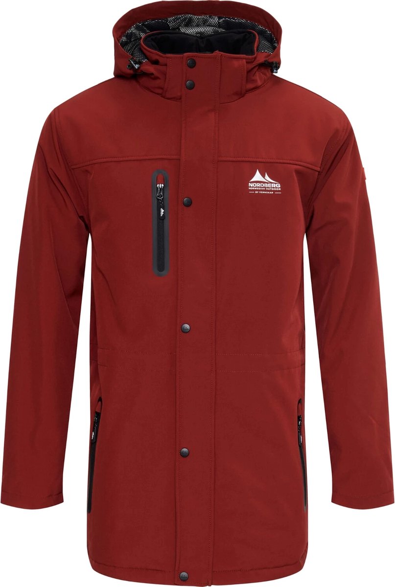 Nordberg Andre Gevoerde Heren Softshell Jas Ms06201-bo - Kleur Bordeaux - Maat M | bol