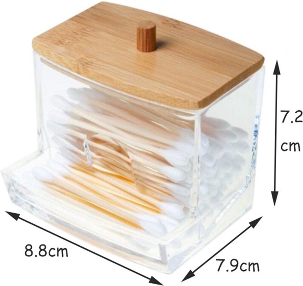 WiseGoods Luxe Wattenstaafjes Houder - Watten Stokjes Opbergbox ...