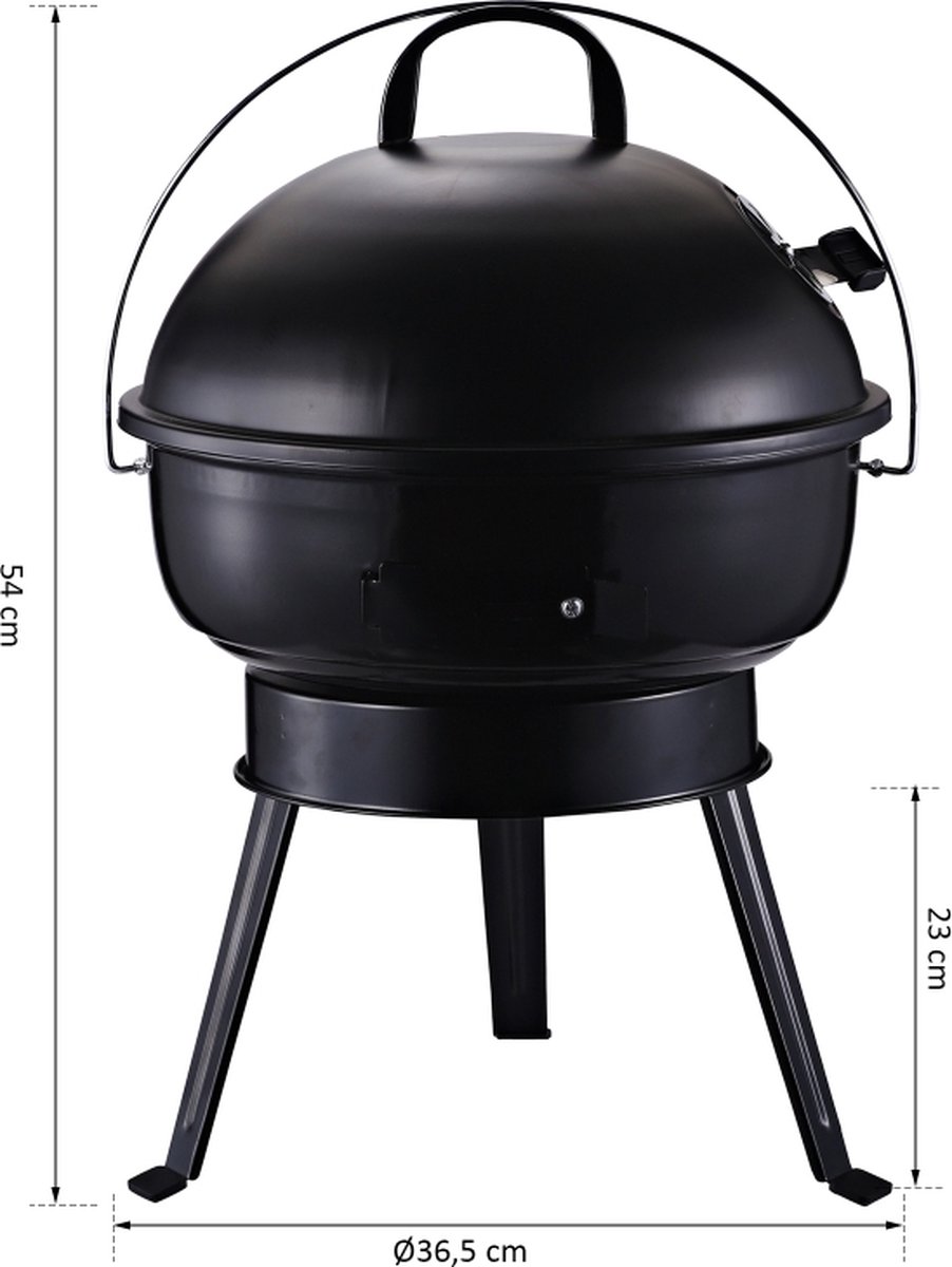 Grill apparaat - camping - Houtskool - bbq - Draagbaar - Metaal - Zwart ...