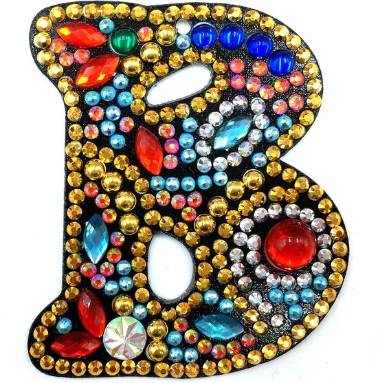 Diamond Painting Sleutelhanger - Dubbelzijdig - Alfabet - Letter B ...
