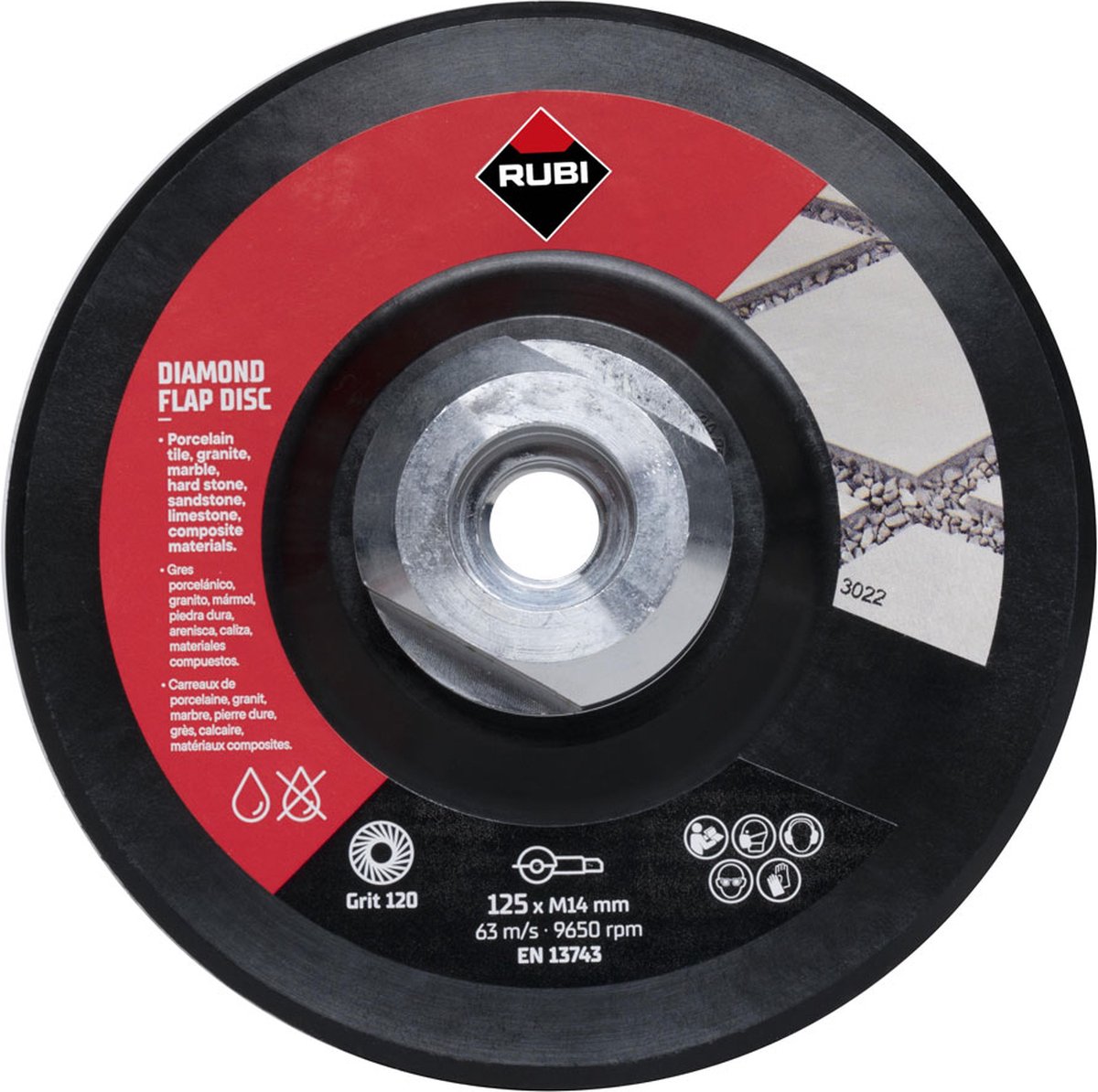 Rubi Flap Disc 125 mm Korrel 100/120 | bol