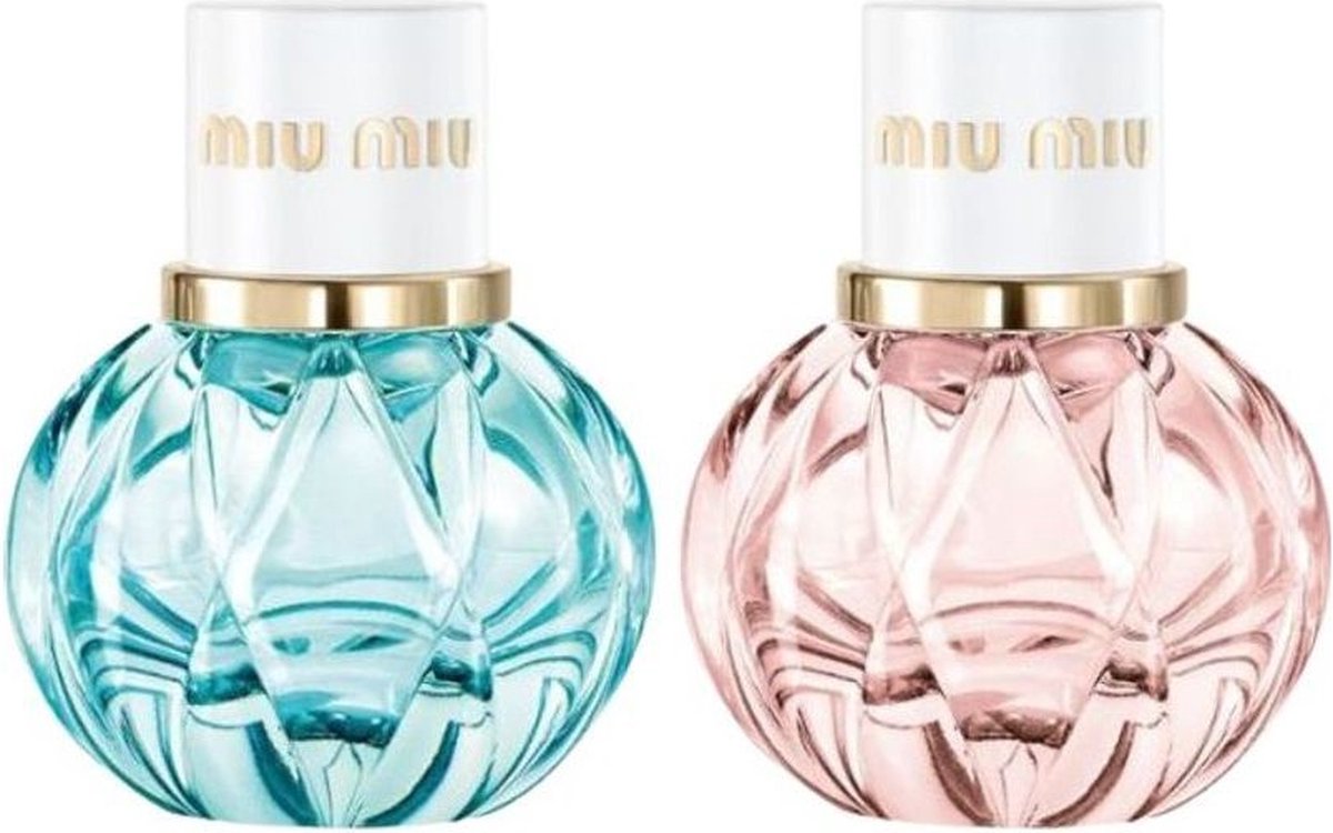 Miu Miu L?Eau Geschenkset 20ml Miu Miu L?Eau Bleue EDP + 20ml Miu Miu L?Eau Ros e EDP | bol
