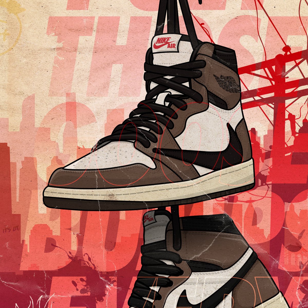 NIKE AIR JORDAN 1 "HANGING TRAVIS" POSTER (50X70CM) | bol.com