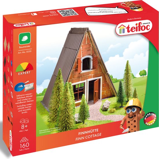 Teifoc Bouwdoos - Boshuis - Cement is Wateroplosbaar - 160 onderdelen | bol