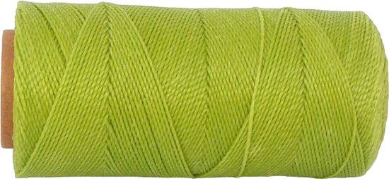 Macramé Koord - LIMOEN GROEN / LIME GREEN - #1019 - Waxed Polyester ...
