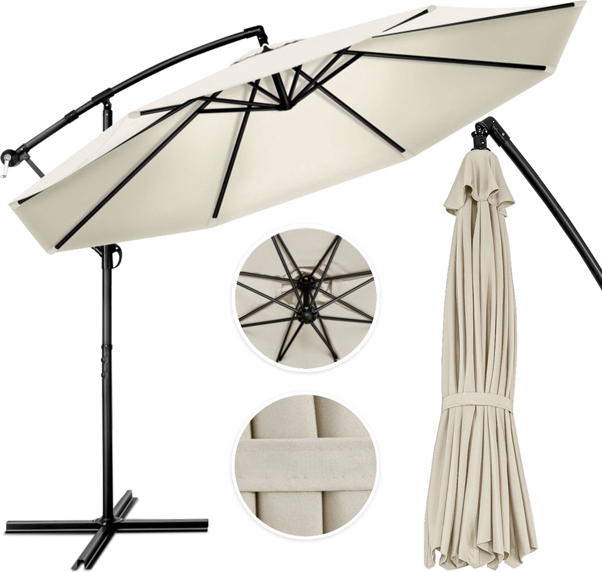 Coazy Zweefparasol Waterdicht - Parasol - Parasols - Ø 300cm - 3m - met ...