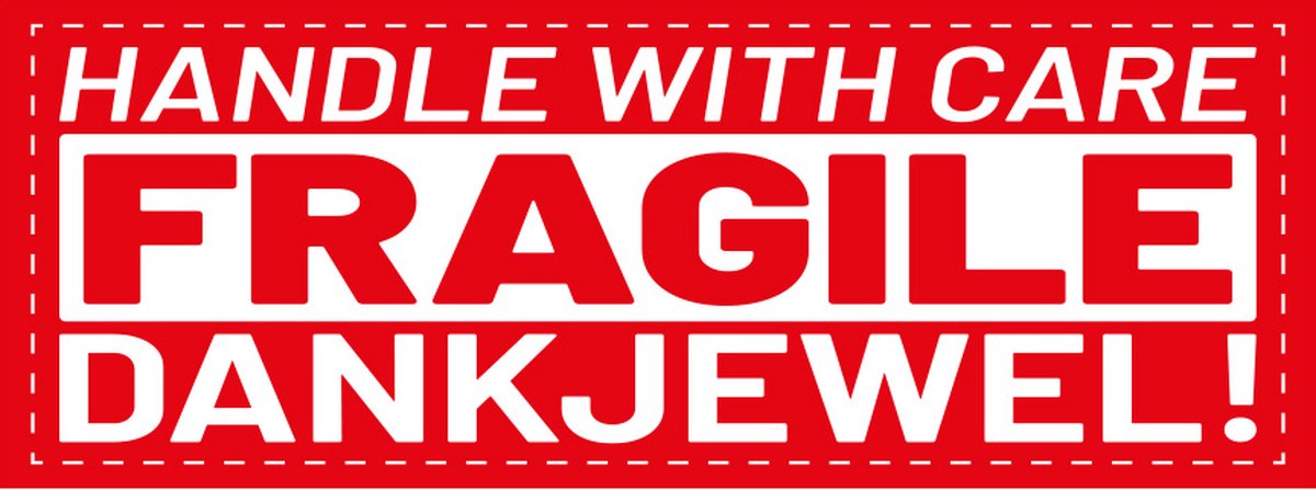Breekbaar stickers 33 stuks VOORDEELSET - Fragile stickers - Handle ...