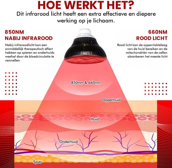 Panacea Rood en Nabij Infrarood Therapie Lamp Gewrichten en ...