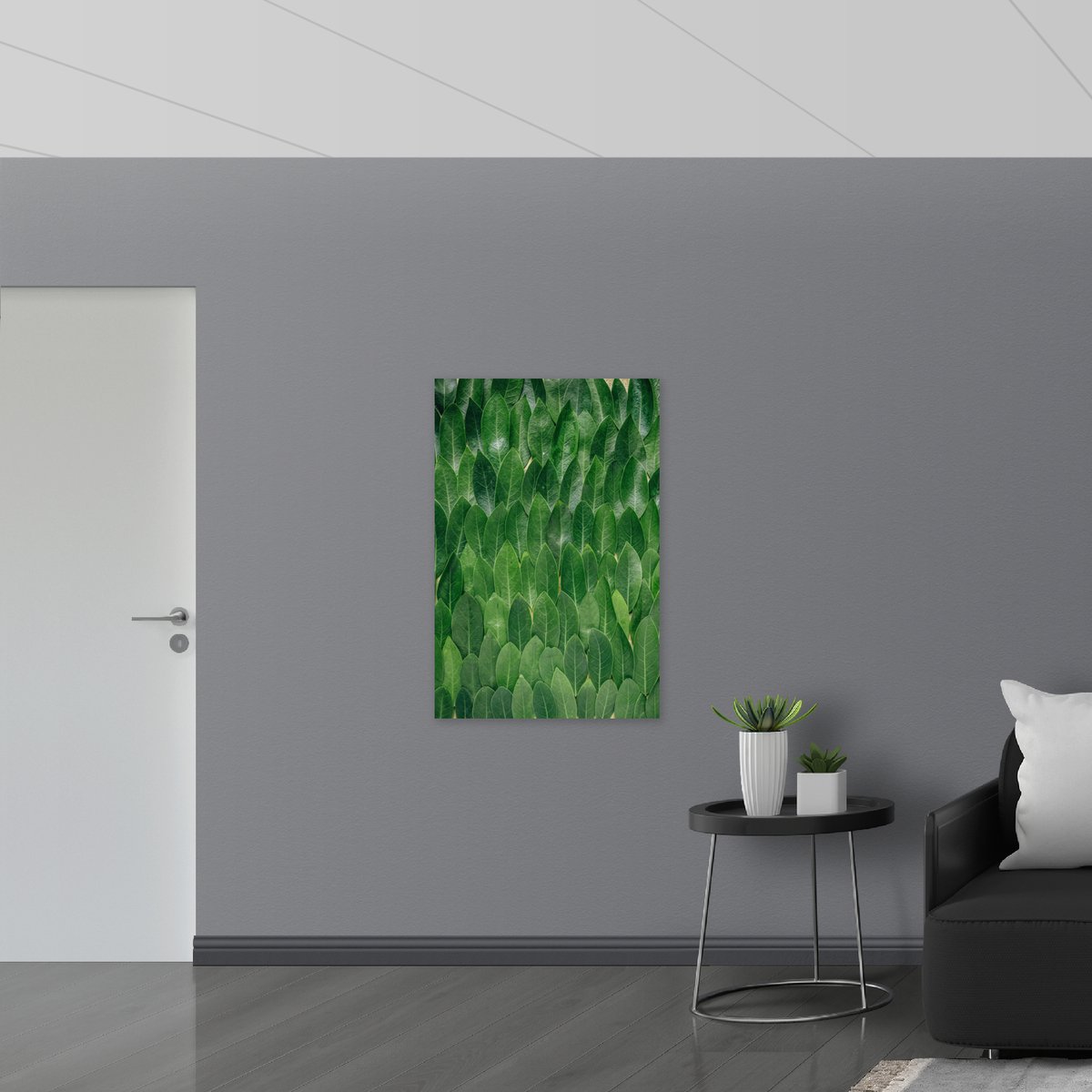 WallClassics - Hout - Groene Blaadjes - 70x105 cm - 9 mm dik - Foto op ...
