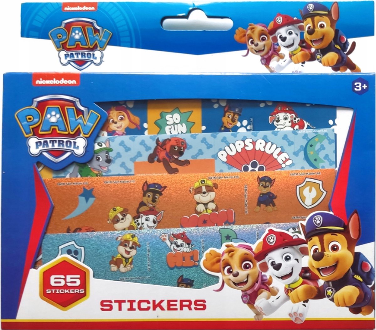 Paw Patrol Stickers - Set van 65 stickers - Blauw - FSC® gecertificeerd ...