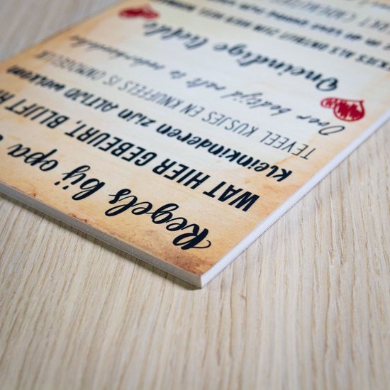 Spreukbord - Huisregels - Hout - Vintage - Grappig - Humor - Bord ...