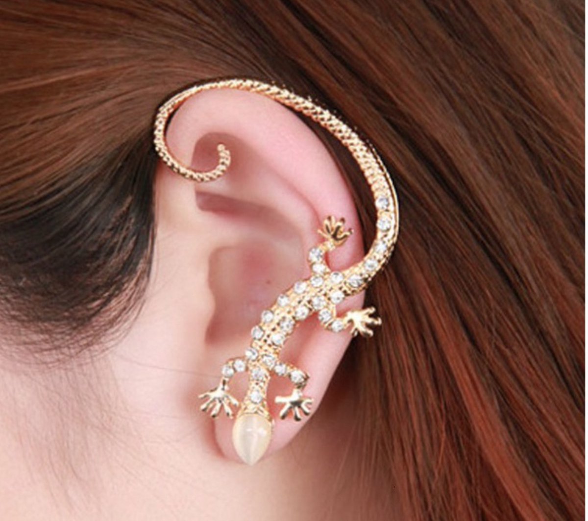 Salamander ear cuff | goud gekleurd | bol.com