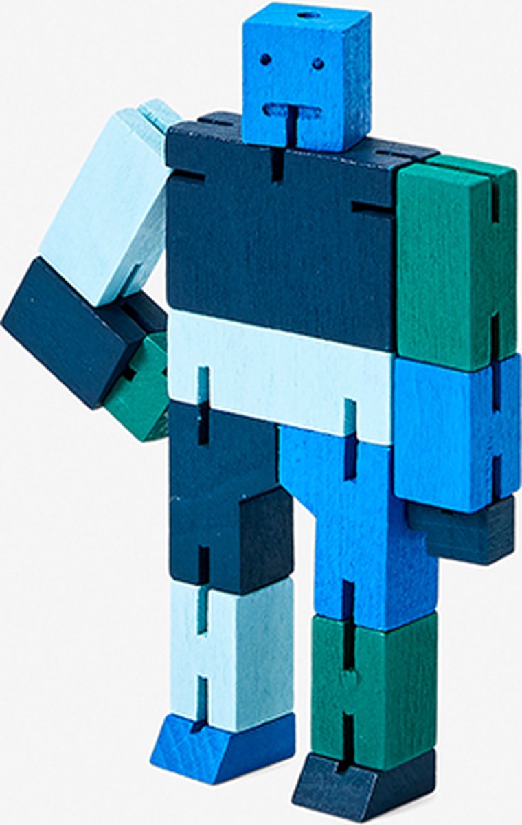 Areaware - Robot Puzzel Cubebot - Micro - Multicolor Blauw | bol