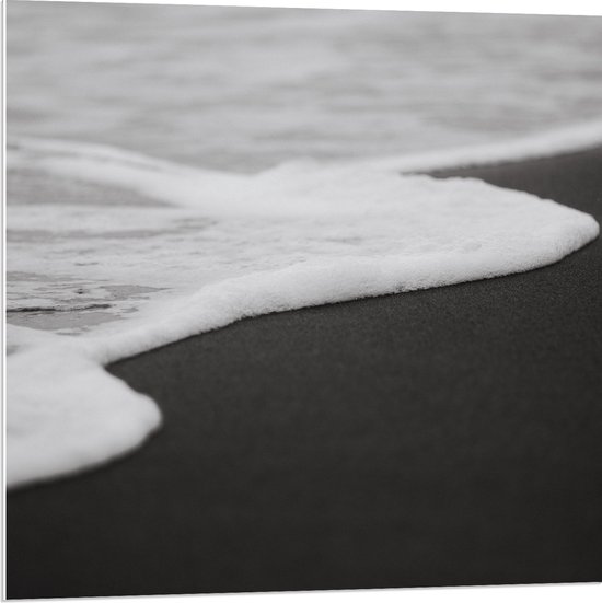 WallClassics - PVC Schuimplaat- Schuim van Golf (zwart/wit) - 80x80 cm ...