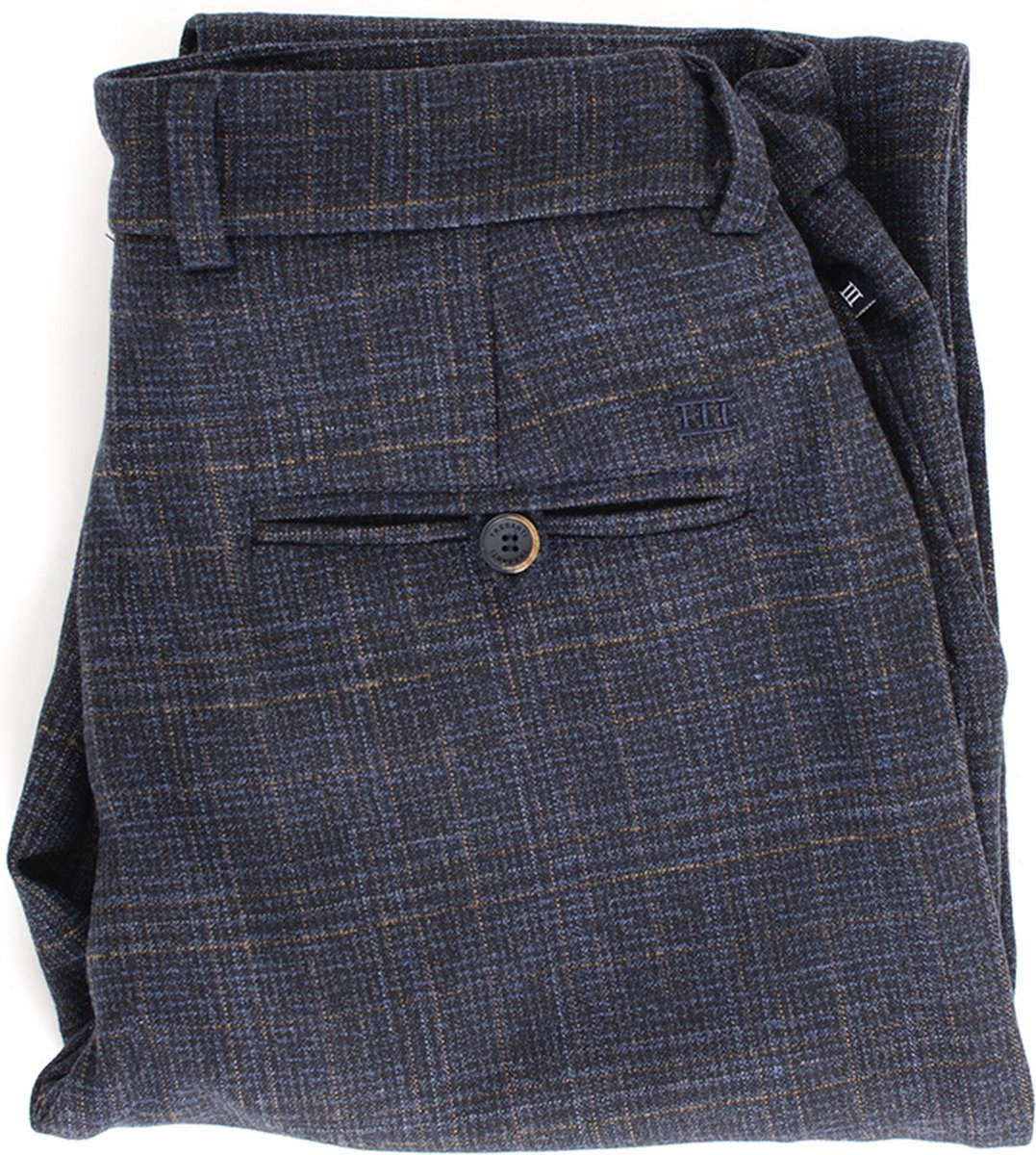 SJAAK | Geruite broek navy | bol