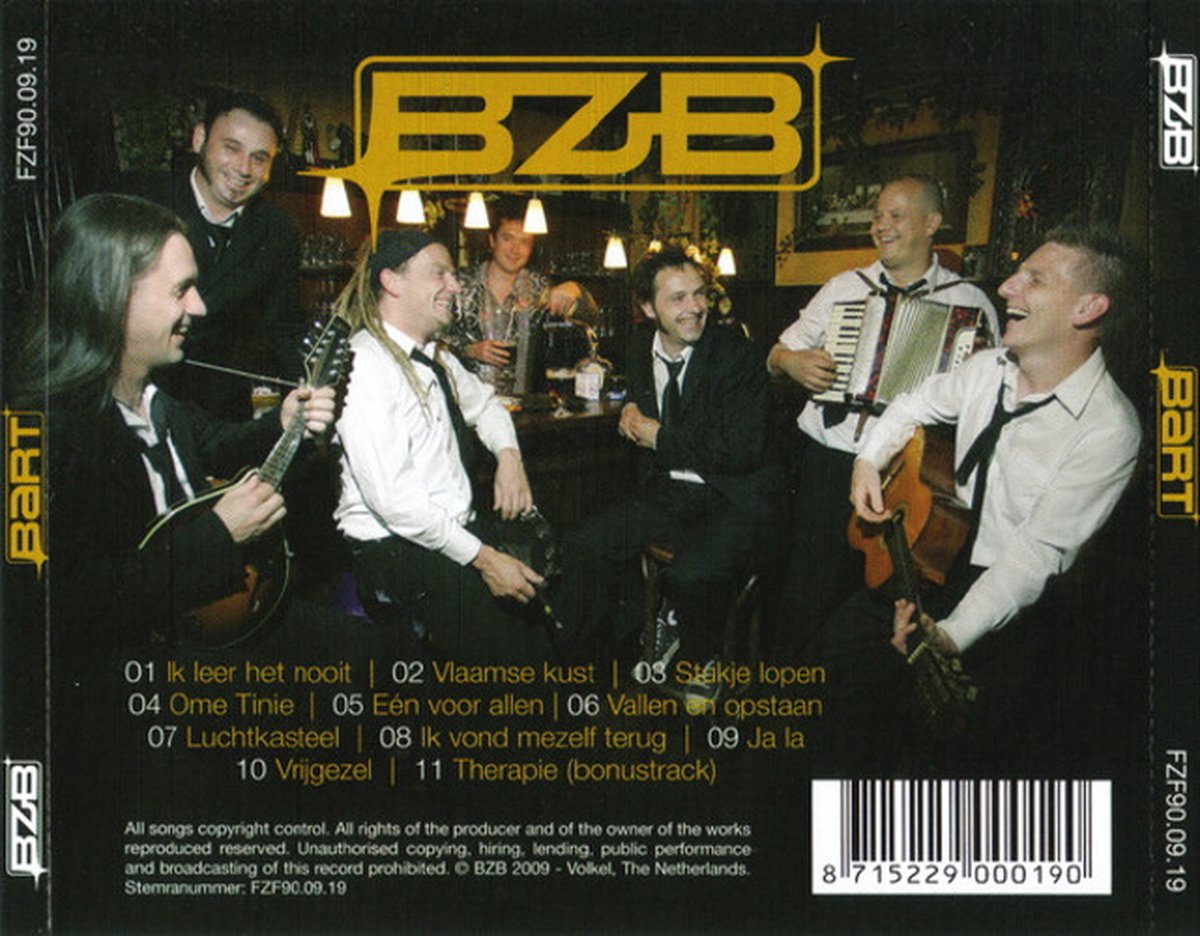 Bart, BZB (Band Zonder Banaan) | CD (album) | Muziek | bol.com