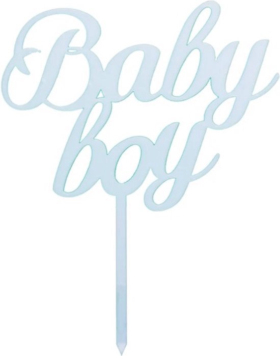 Acryl taart topper Baby Boy pastel licht blauw - taart - topper - baby ...