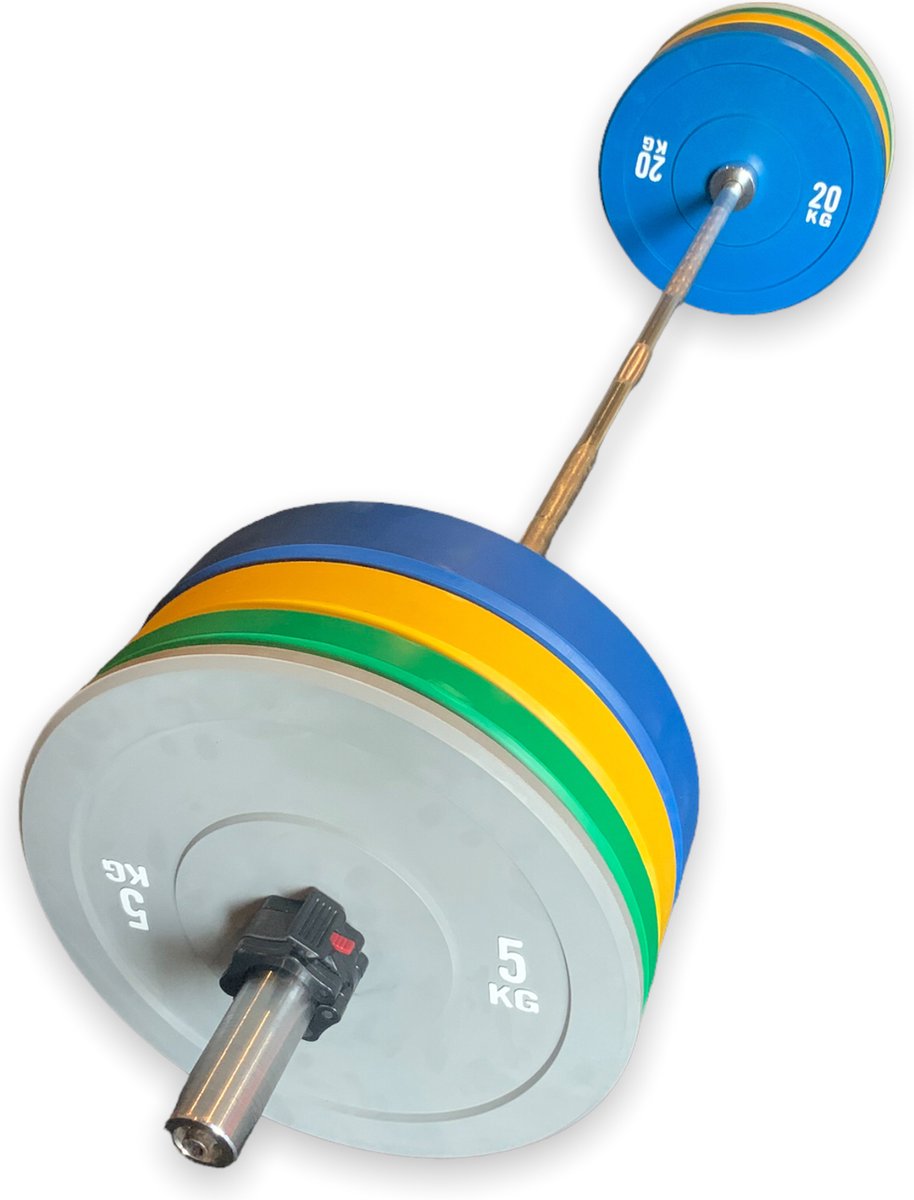 Couloured halterset 120 KG - halterset - halterset 120 kg - olympische ...