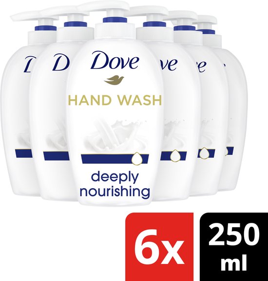 Dove Deeply Nourishing Verzorgende Handzeep - 6 x 250 ml ...