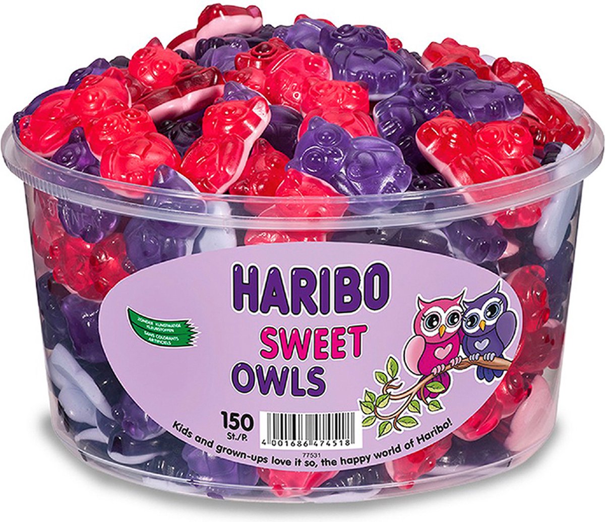 Haribo Sweet Owls snoep - 150 stuks - 1200g | bol.com