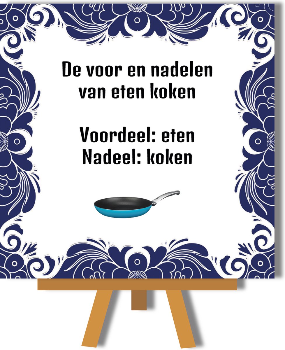 Spreukentegel - De voor en nadelen van eten koken | bol
