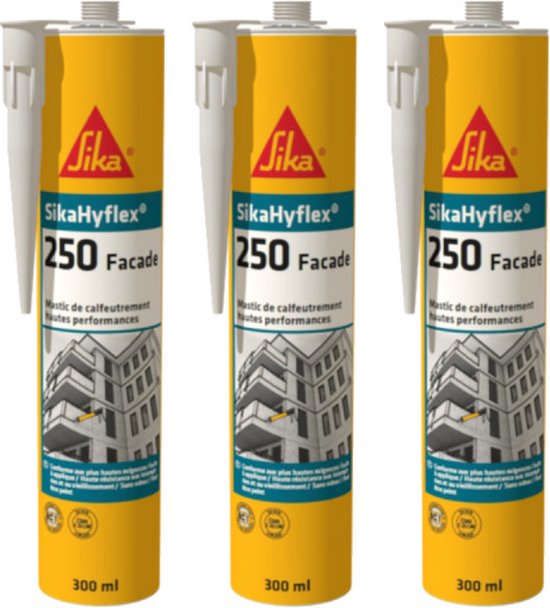 Set van 3 SIKA SikaHyflex 250 Façade high performance kit - Betongrijs ...